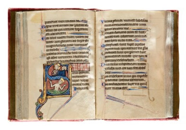 Psalter in Latin, illuminated manuscript on vellum, France Paris, 13th ...